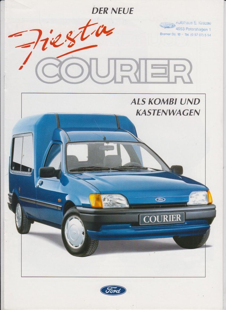Prospekt der neue Ford Fiesta Courier 1991 - Histoquariat