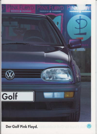 Prospekt VW Golf Sondermodell Pink Floyd 5/ 1994 - Histoquariat