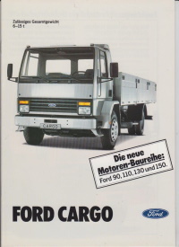 Autoprospekt Ford Cargo 1981 liefert ab - Histoquariat