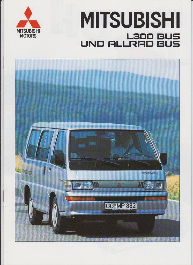 Mitsubishi L300 Bus Allrad-Bus Prospekt 1992 347-1 - Histoquariat