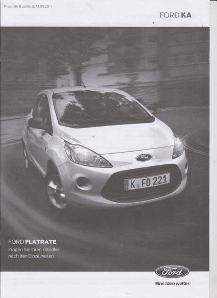 Preisliste Ford Ka 5-2014 mit Technik - Histoquariat
