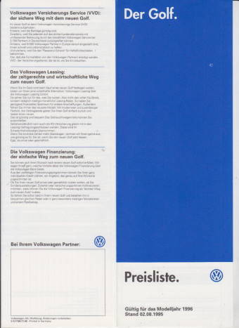 Vw Golf 8 Preisliste Pdf
