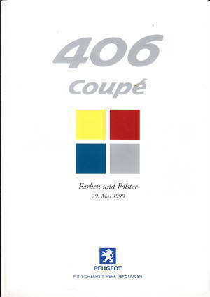 Farbkarte Peugeot 406 Coupe Mai 1999 bestellen - Histoquariat