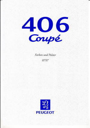 Farbkarte Peugeot 406 Coupe Juli 1997 bestellen - Histoquariat