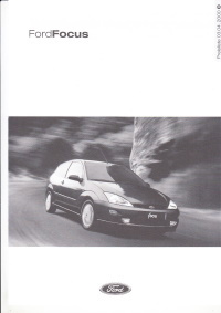 Preisliste Ford Focus April 2000 bestellen - Histoquariat