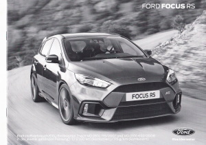 Preisliste Ford Focus RS Dezember 2017 - Histoquariat