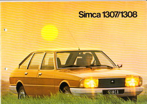 Autoprospekt Simca 1307 - 1308 August 1976 aufen - Histoquariat